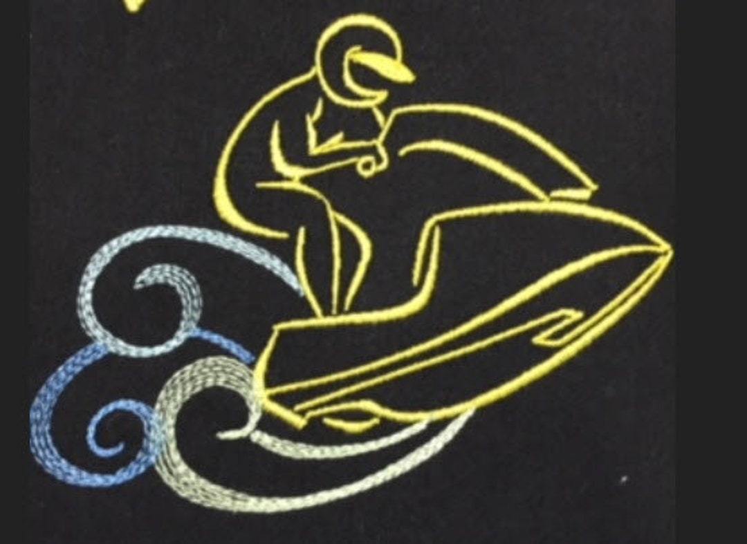 Set of 7 Different Embroidery Designs, Water Sports - Etsy