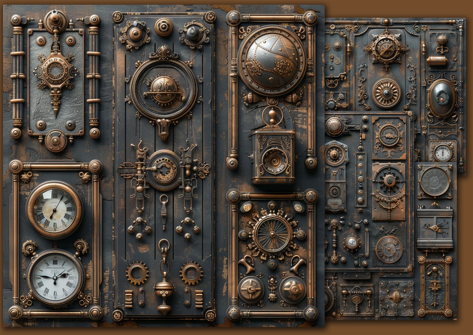 Steampunk Rust, Digital Download, Junk Journal, Scrapbooking ...