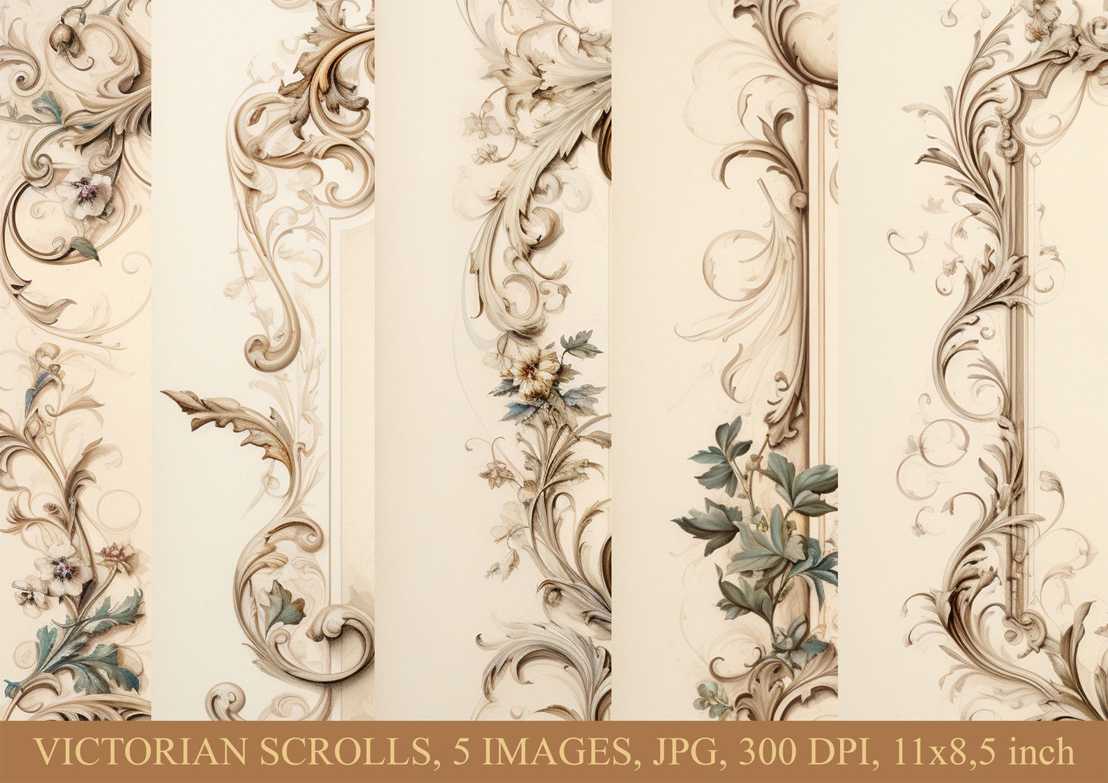 Victorian Scrolls, Cardmaking, Commersial Use, Digital Download ...