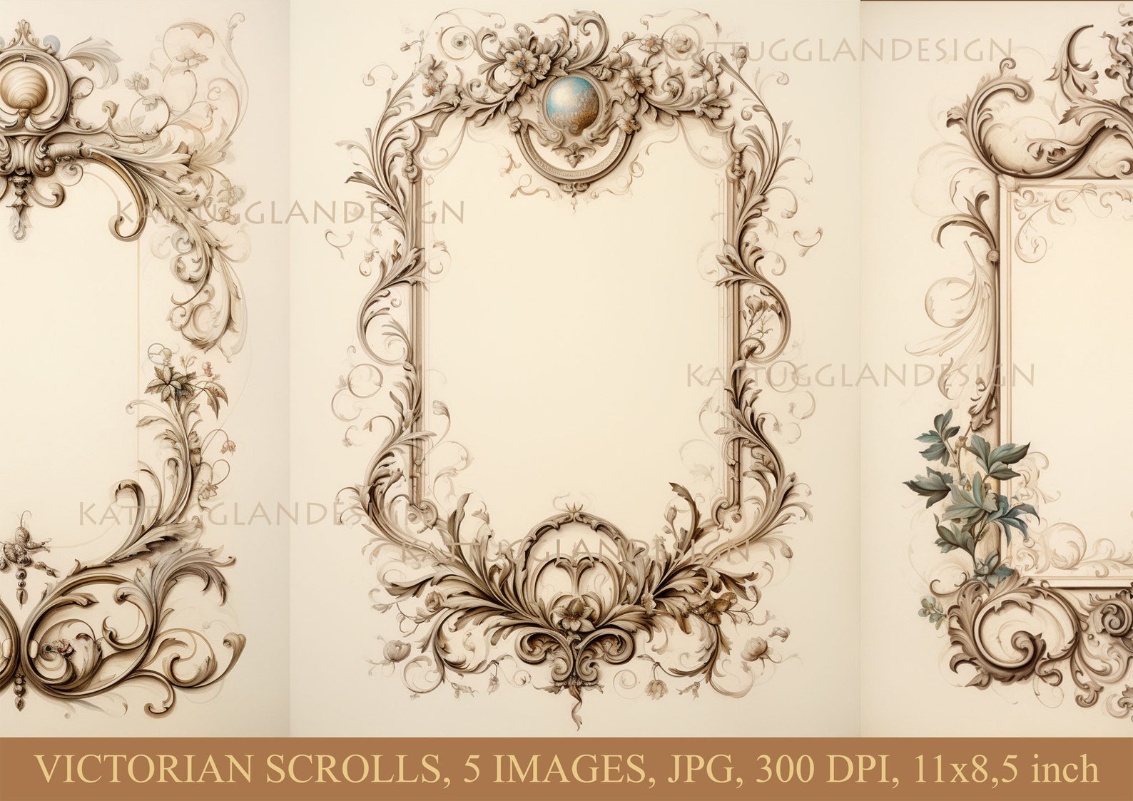 Victorian Scrolls, Cardmaking, Commersial Use, Digital Download ...