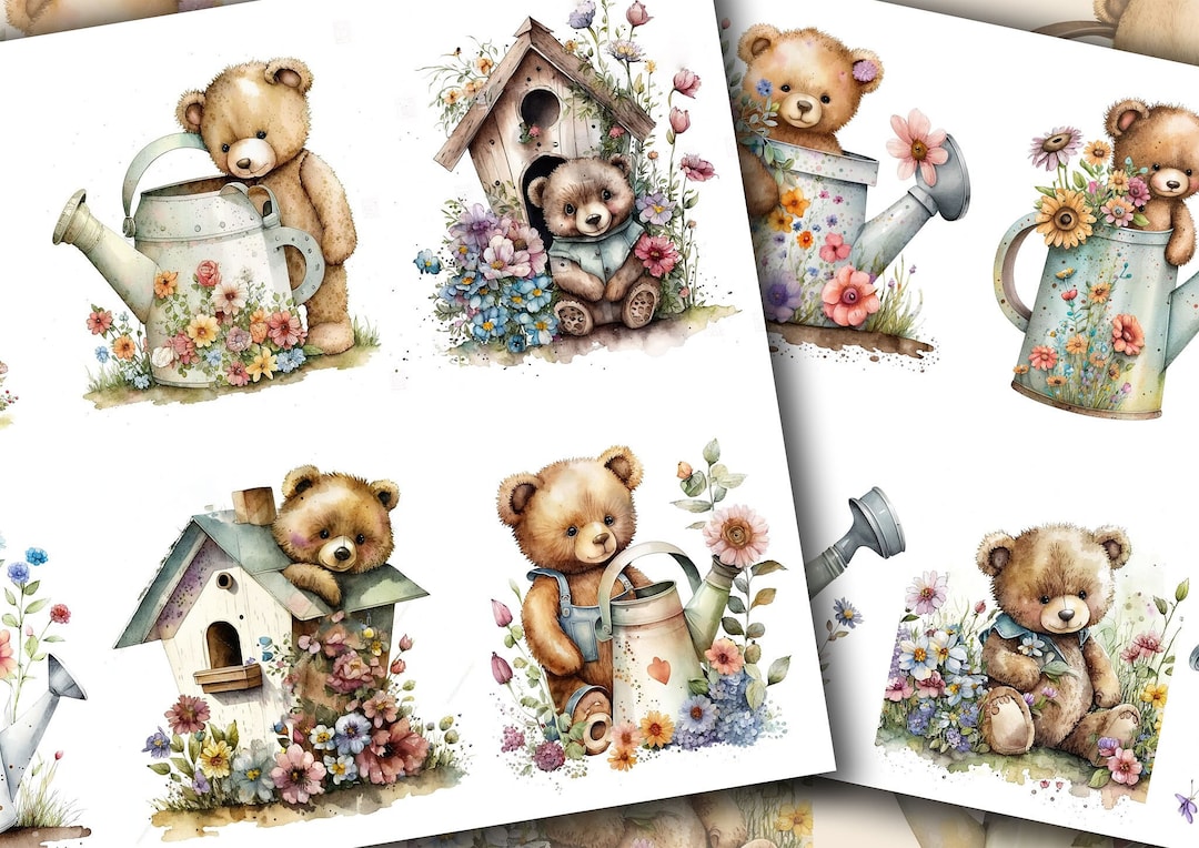 Teddybear, Clipart, Printable, Digital Download, Commercial Use ...