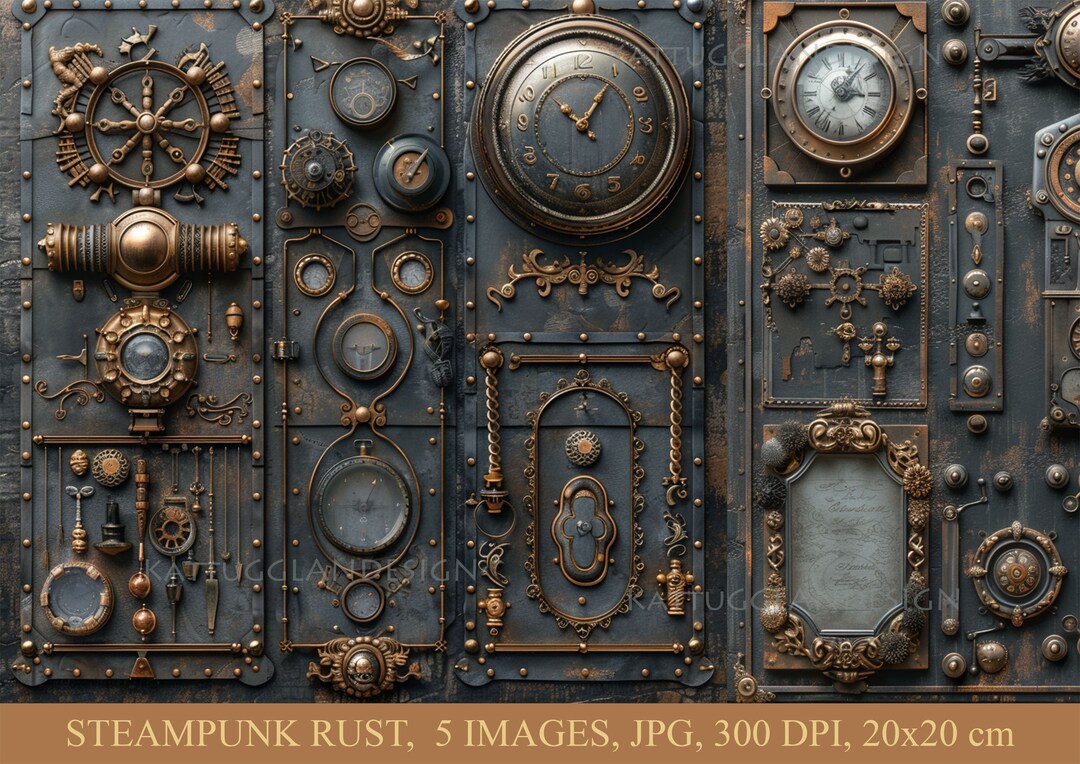 Steampunk Rust, Digital Download, Junk Journal, Scrapbooking ...