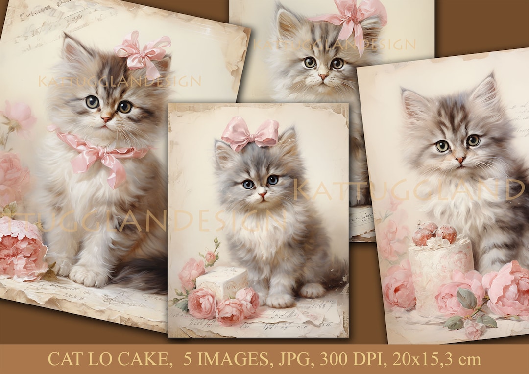 Cat Lo Candle, Digital Download, Scrapbooking, Junk Journal, Commercial ...