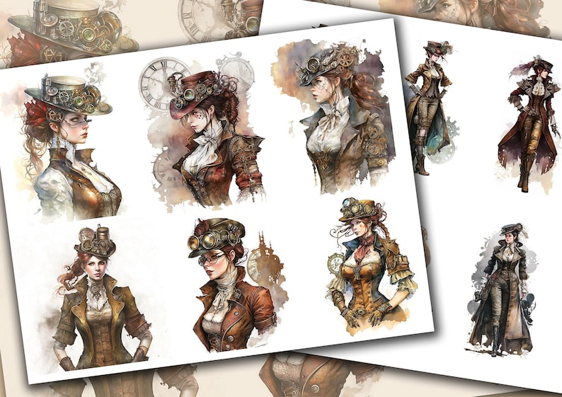 Steampunk Woman Steampunk Printable Digital Download - Etsy