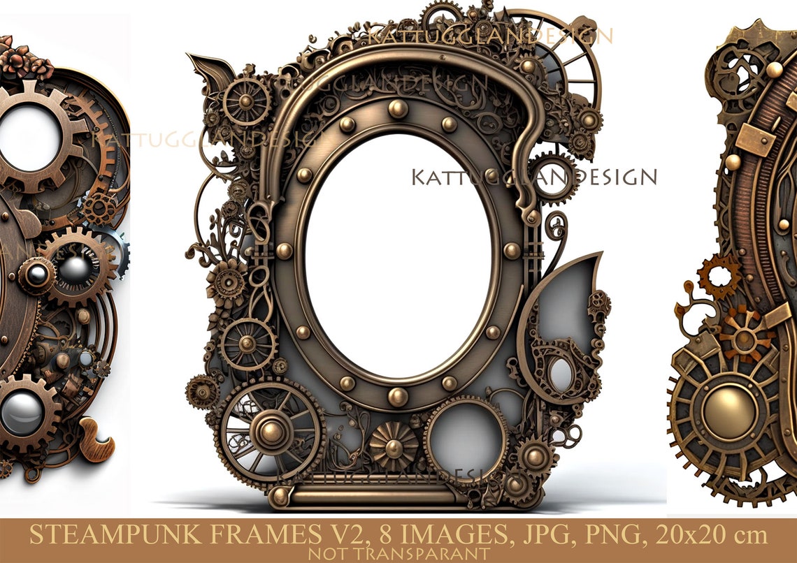 Steampunk Frames V2 Steampunk Printable Digital Download - Etsy