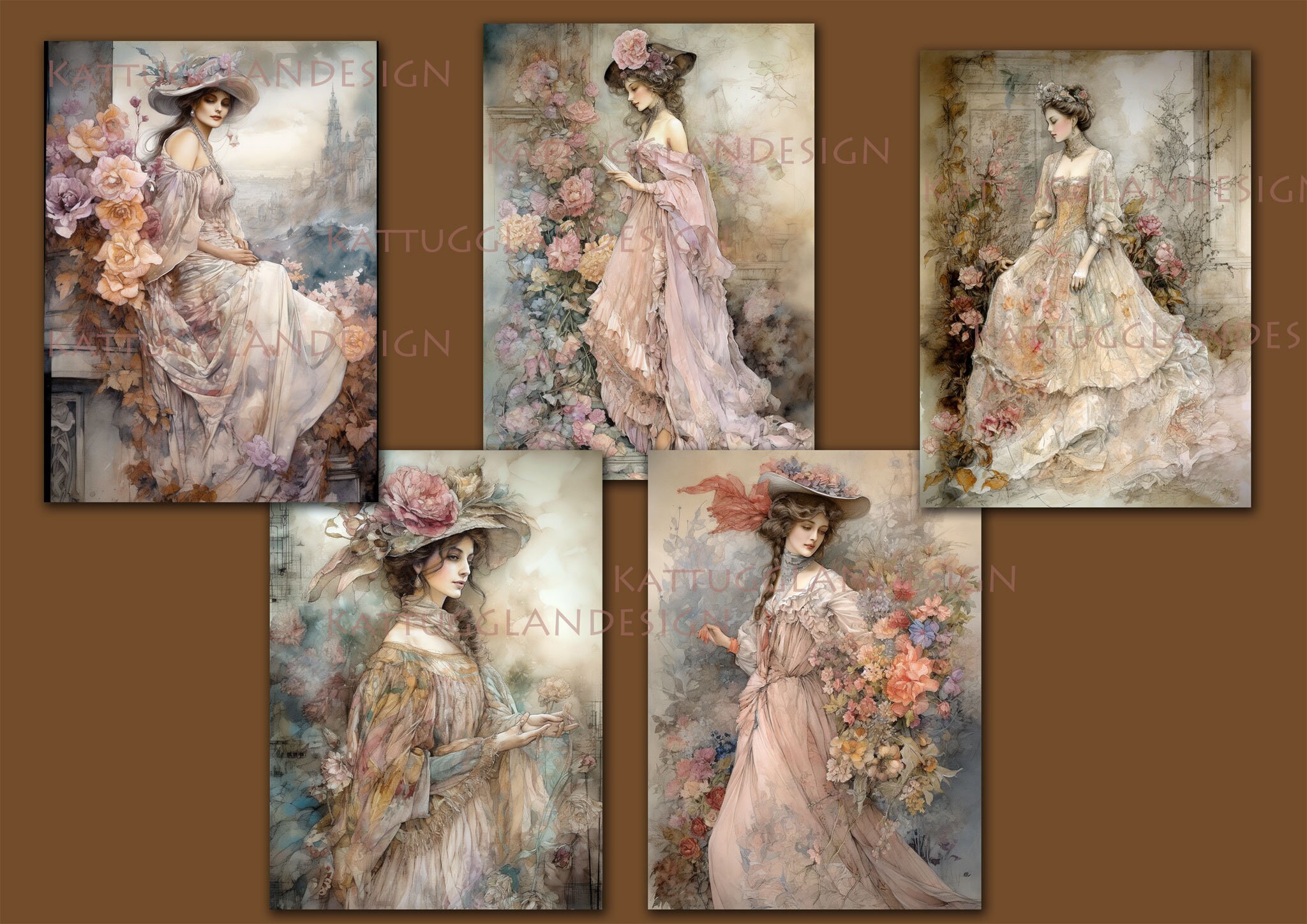 Paris Lady, Digital Download, Commersial Use, Journal Junk ...