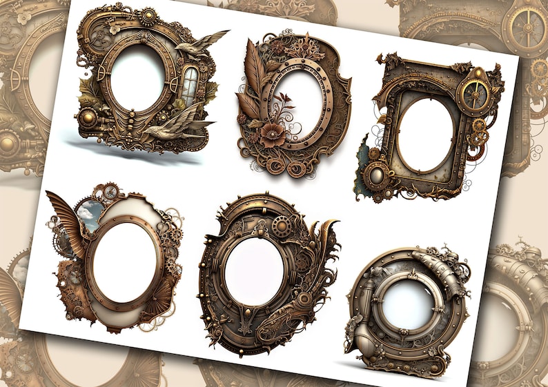 Steampunk Frames Steampunk Printable Digital Download - Etsy