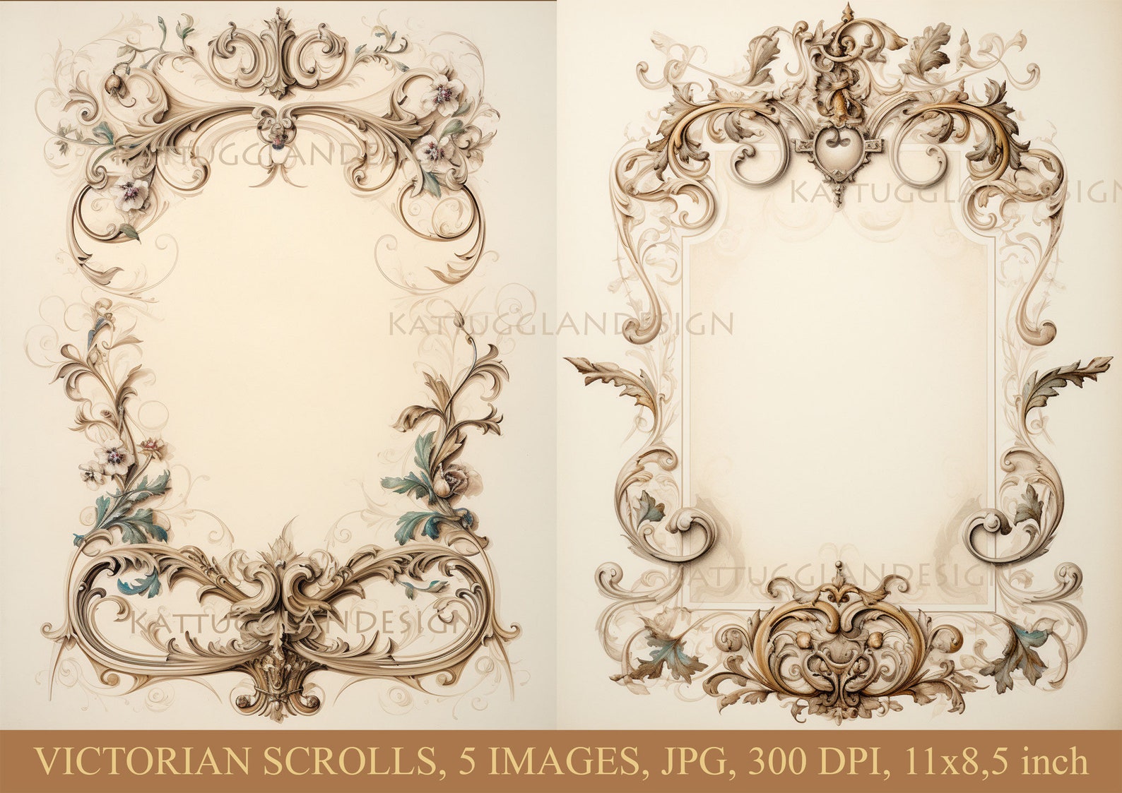 Victorian Scrolls, Cardmaking, Commersial Use, Digital Download ...