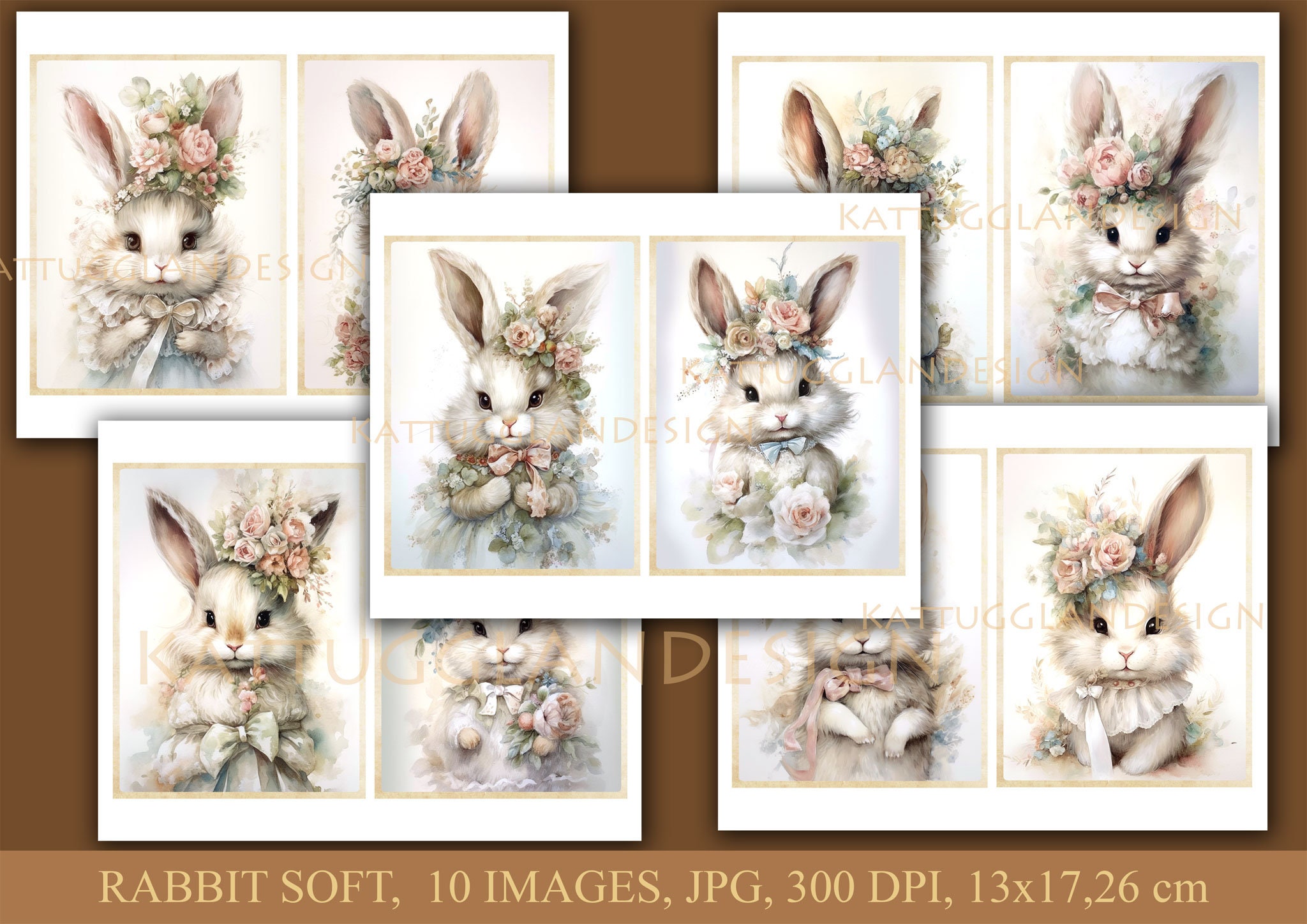 Rabbit Soft, Digital Download, Scrapbooking, Junk Journal, Commercial ...