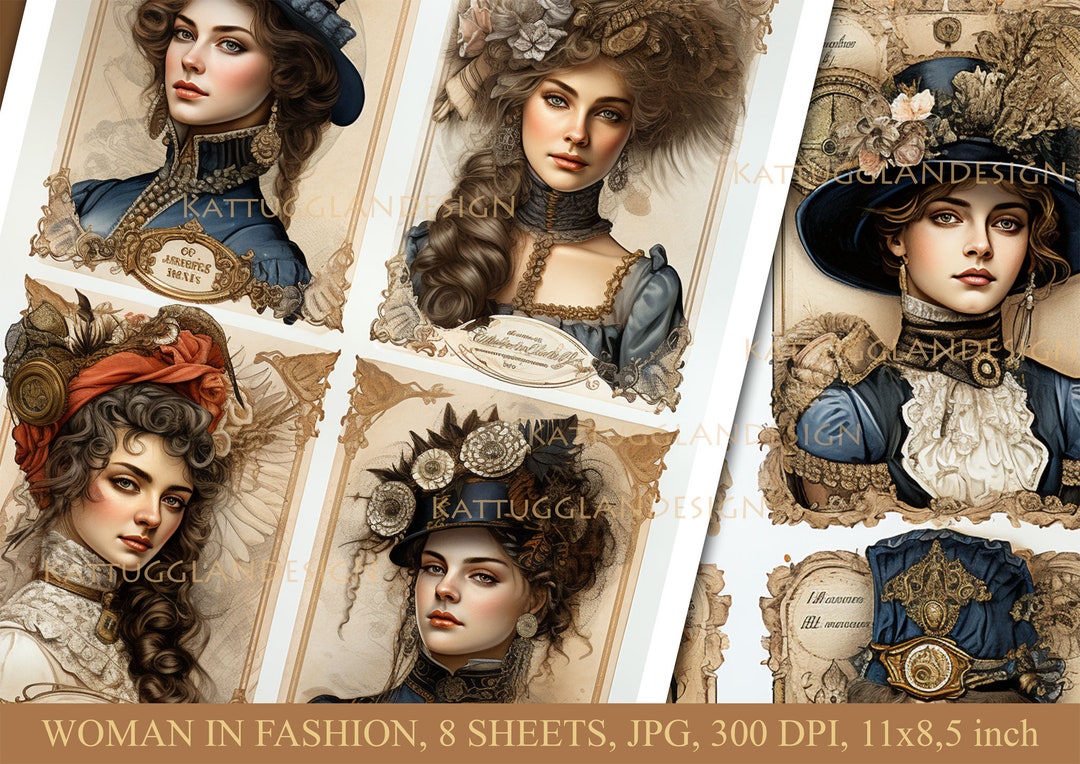 Woman in Fashion, Digital Download, Commercial Use, Scrapbooking ...
