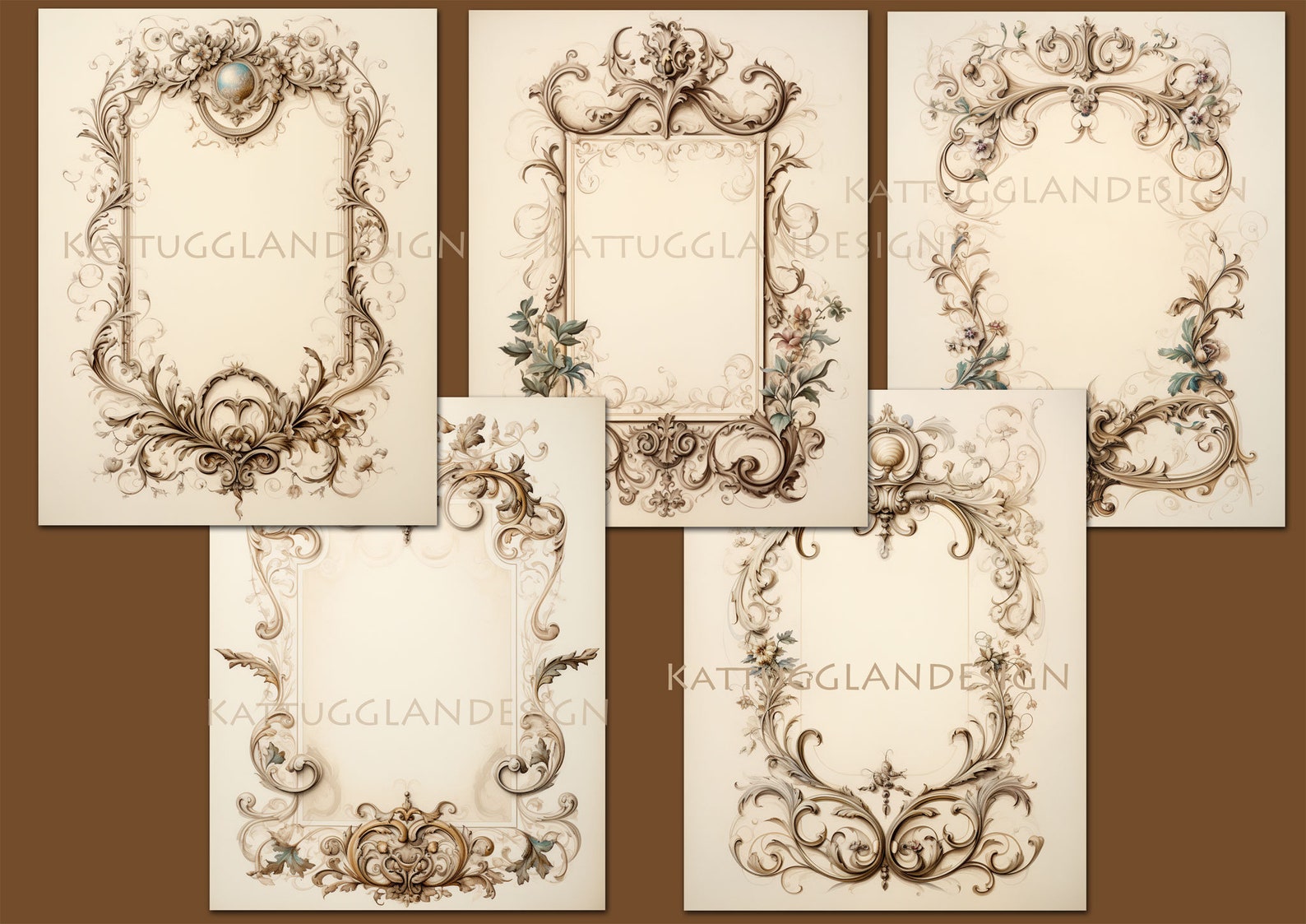 Victorian Scrolls, Cardmaking, Commersial Use, Digital Download ...