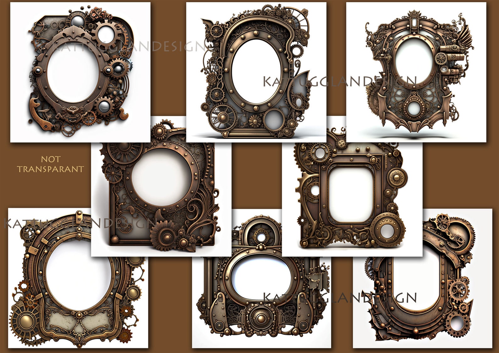 Steampunk Frames V2 Steampunk Printable Digital Download - Etsy