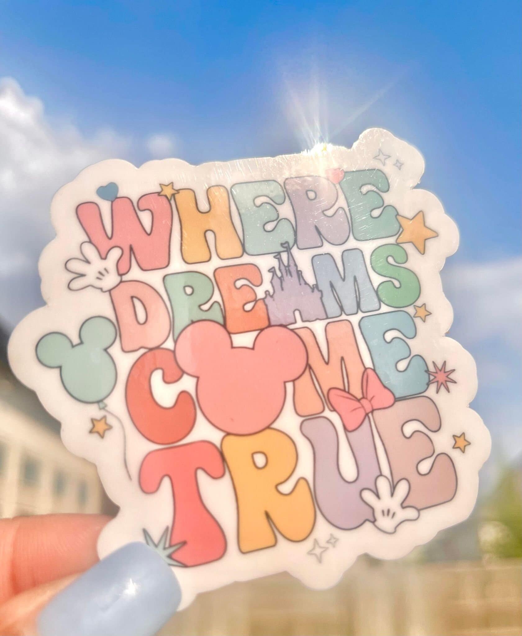 Where Dreams Come True Disney World Sticker Disney Decal - Etsy