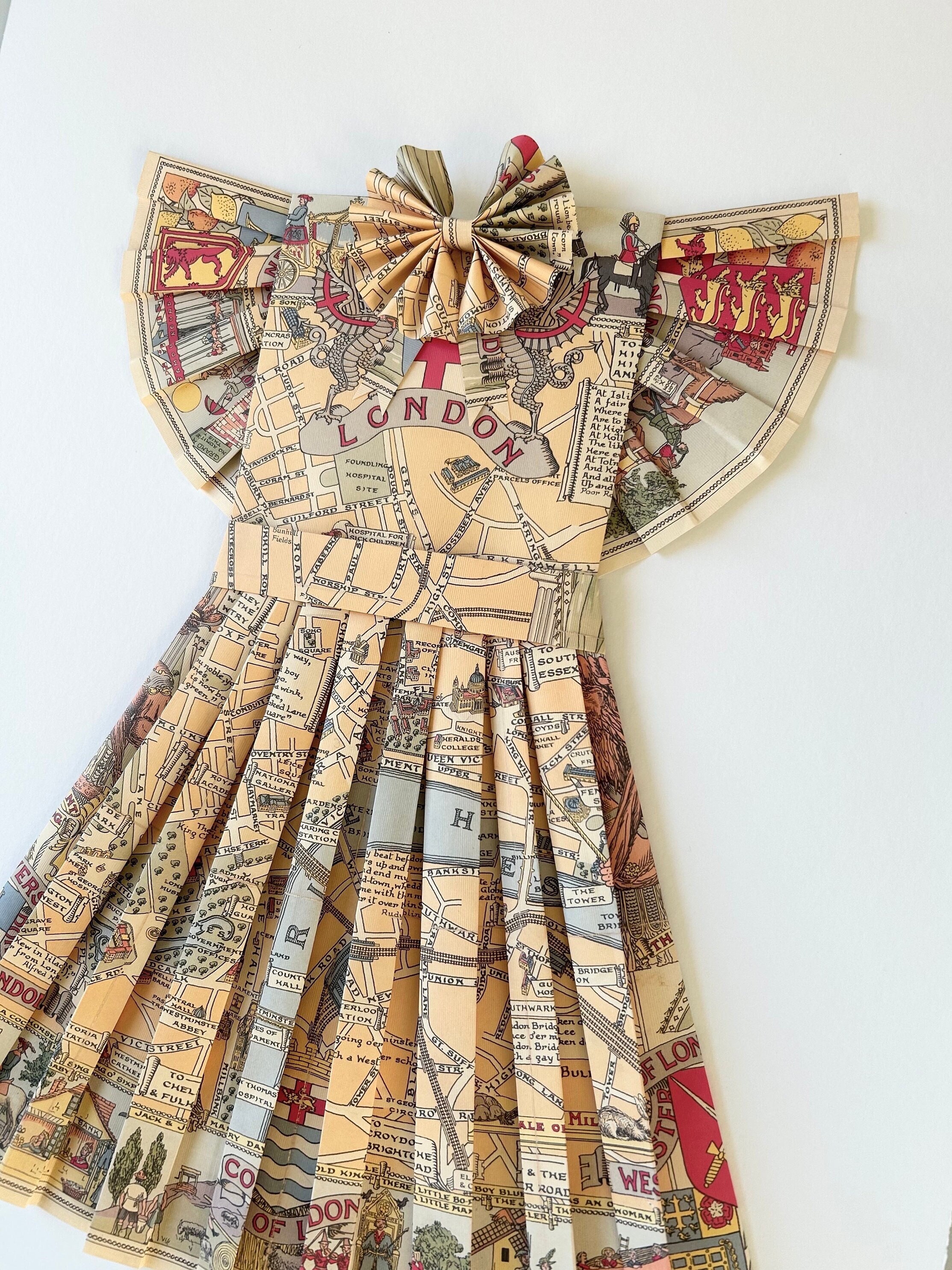 Paper Dress Artwork - London Map - Etsy
