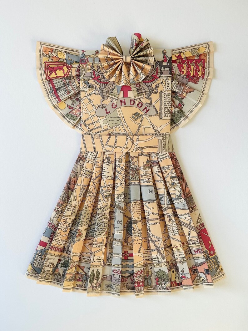 Paper Dress Artwork London Map - Etsy