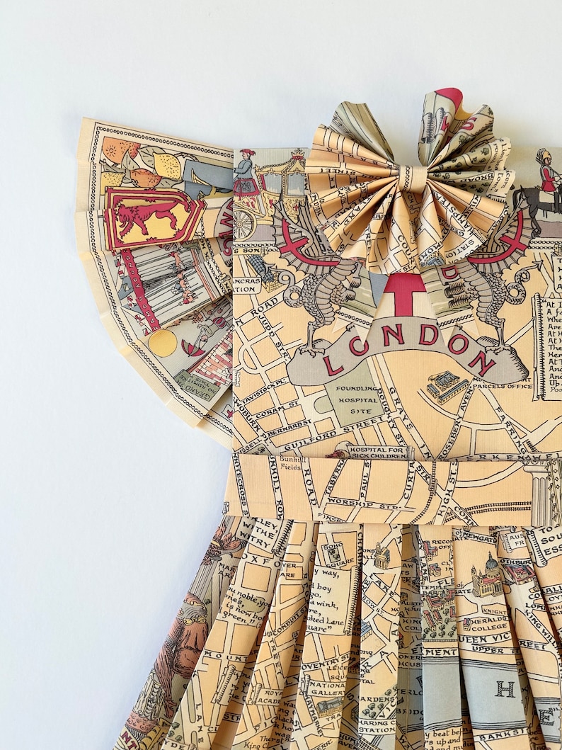 Paper Dress Artwork - London Map - Etsy