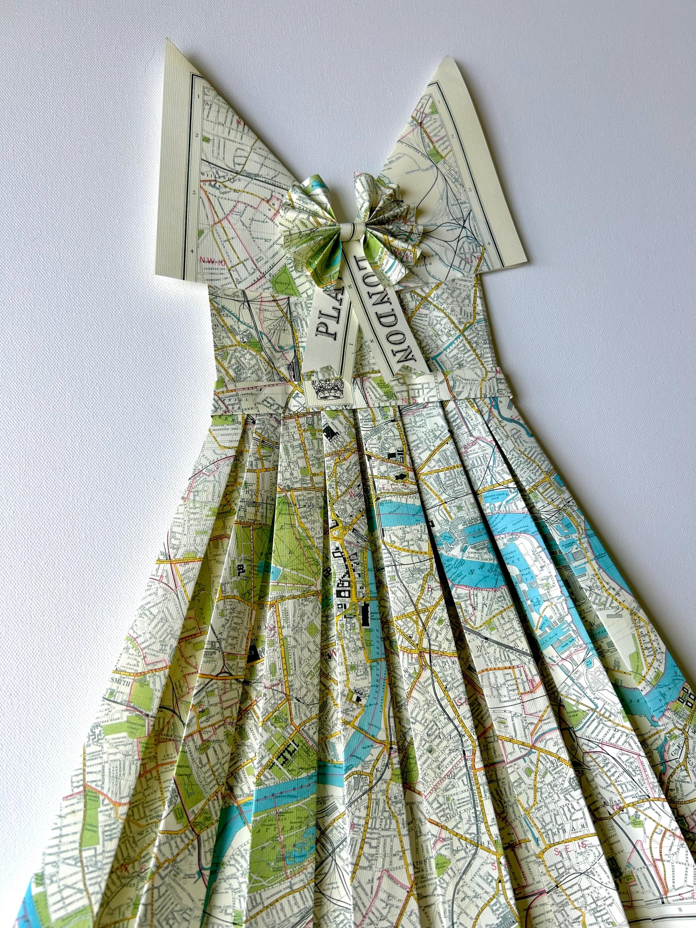 Paper Dress Artwork - Plan of London Map - Etsy