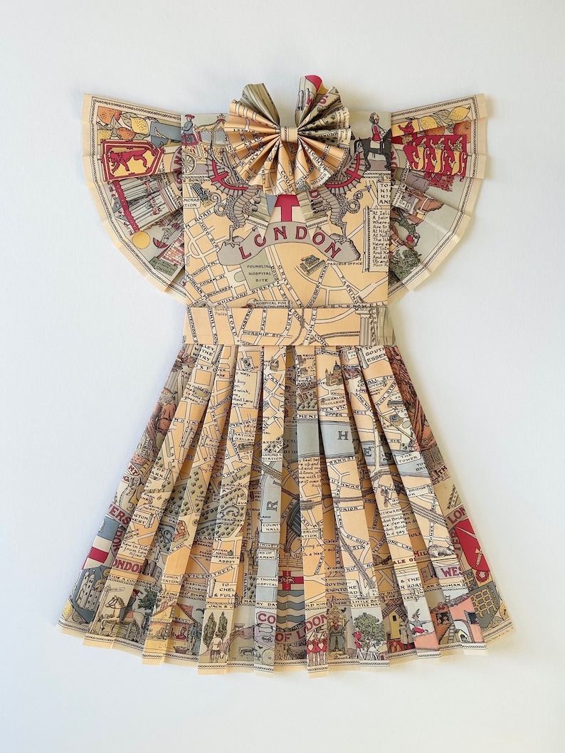 Paper Dress Artwork - London Map - Etsy