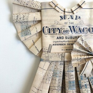 Paper Dress Artwork - Waco Texas Map - Etsy