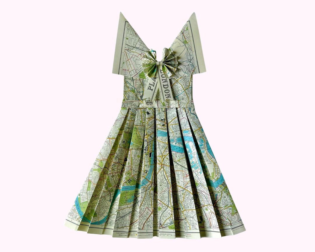 Paper Dress Artwork Plan of London Map - Etsy