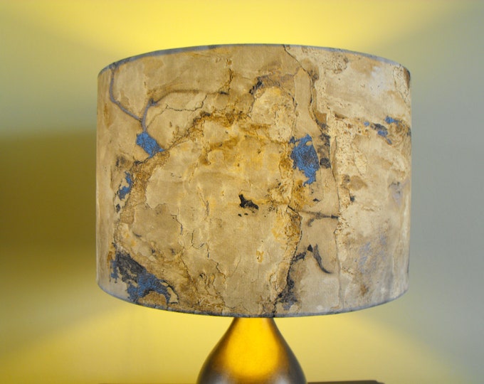 Stone Effect Drum Lampshade/lightshade. Pendant or Table Lampshade in ...