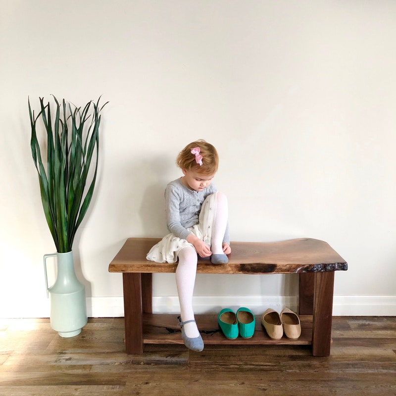 Live Edge Bench - Etsy