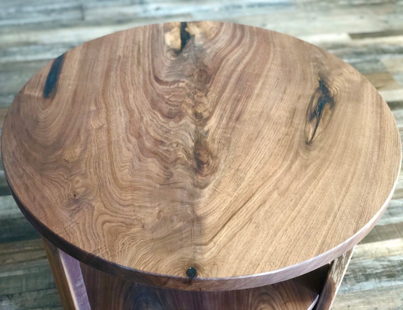 Round Wood Coffee Table, Rustic Farmhouse Table, Mid Century Modern ...