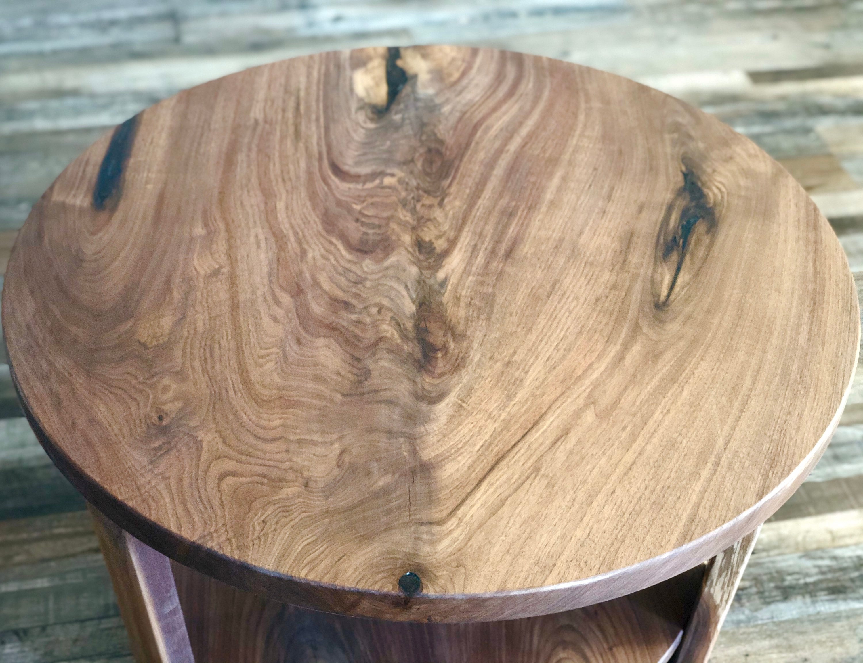 Round Wood Coffee Table, Rustic Farmhouse Table, Mid Century Modern ...