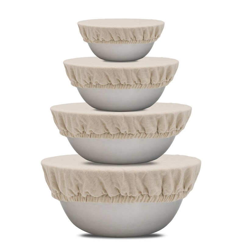 Reusable Bowl Covers Set for Bread Proofing, 100% Organic Linen Fabric ...