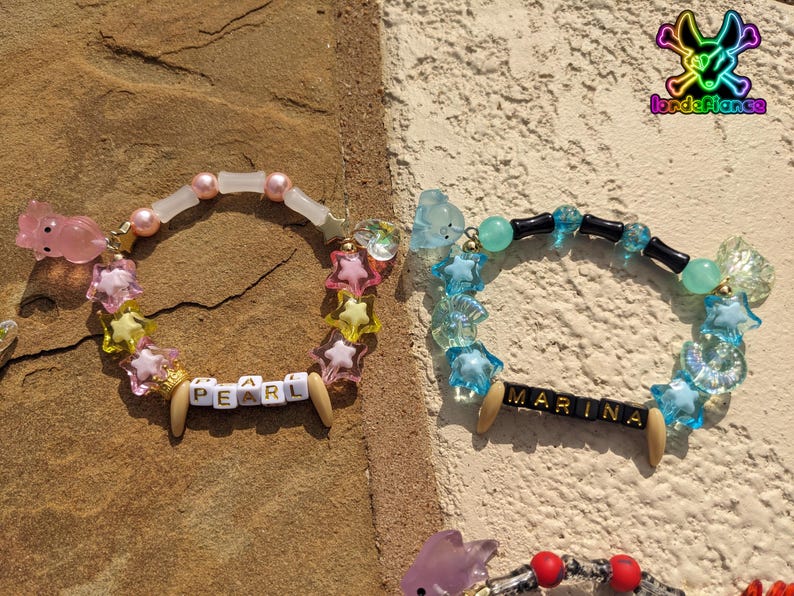 Splatoon-inspired Idol Fan Bracelet | Glow in Dark Charm - Etsy
