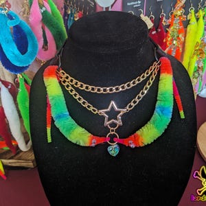 Worms in Love | Double Worm Statement Choker | Gold Chain - Etsy