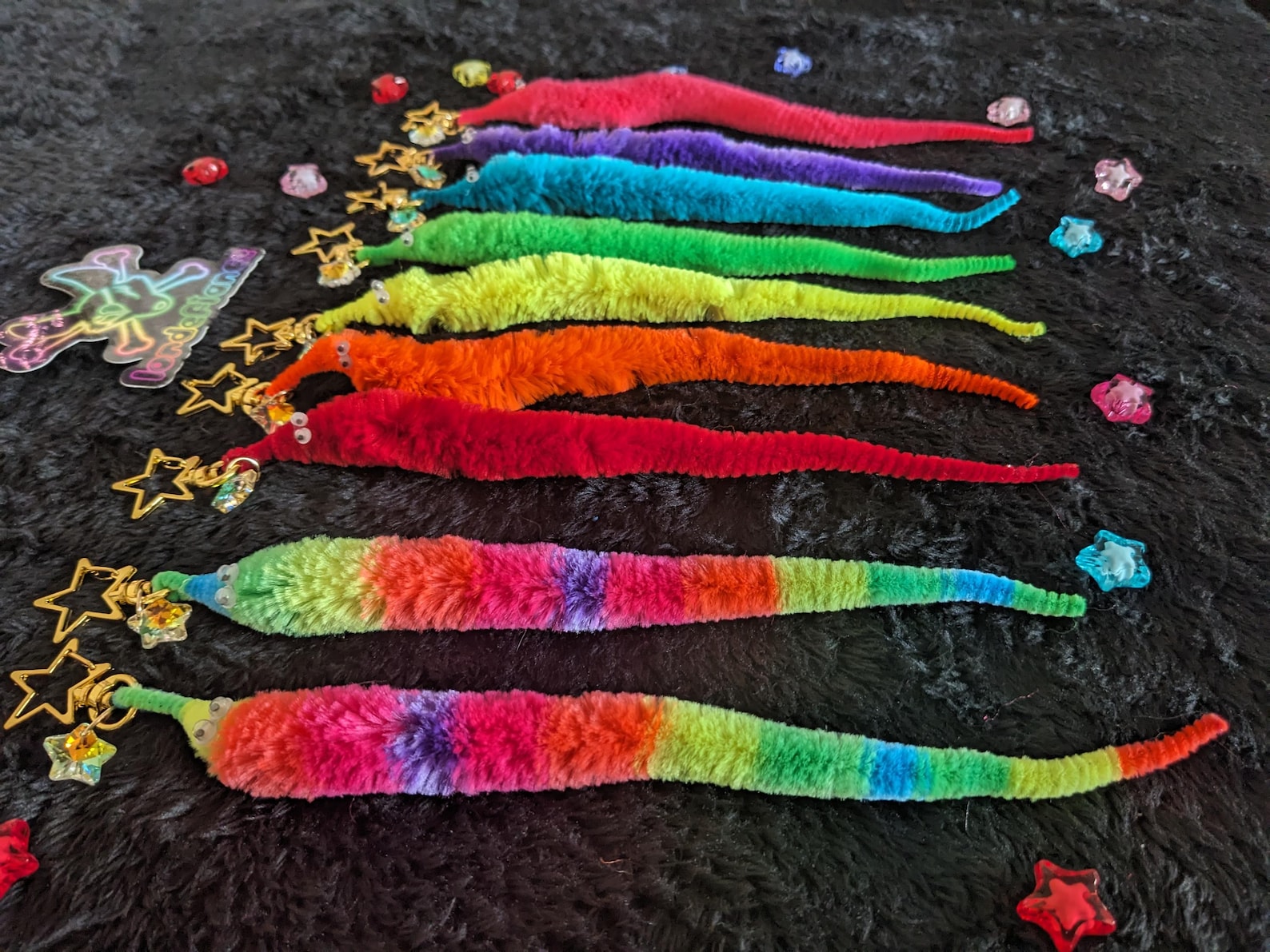 Worm on a String Keychain - Etsy