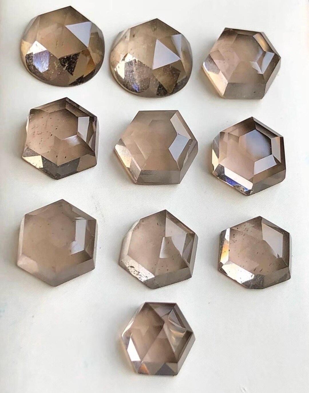 Natural Quartz Rose Cuts, Flat Back, Originated From Pakistan , 46 ...