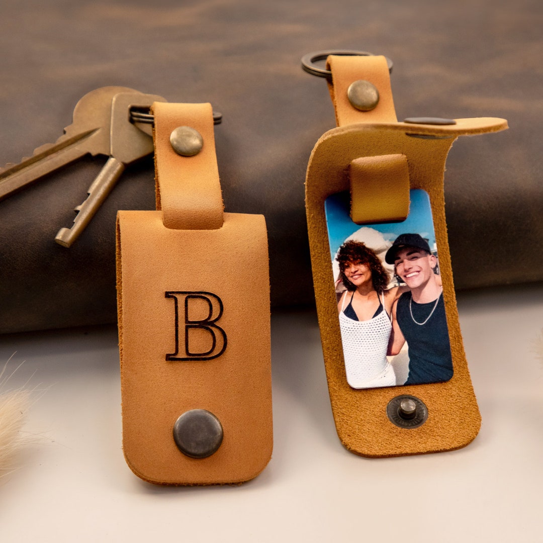Personalized Leather Keychain for Boyfriend, Drive Safe Keychain With ...