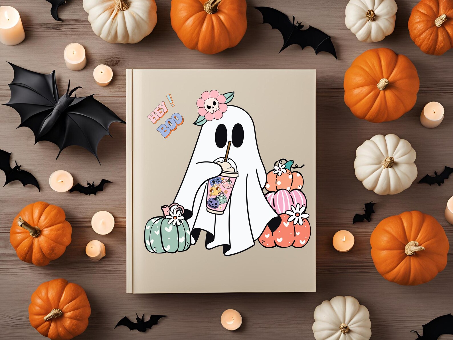 Cute Halloween Ghost Couple PNG Bundle Perfect for Clipart, Stickers ...