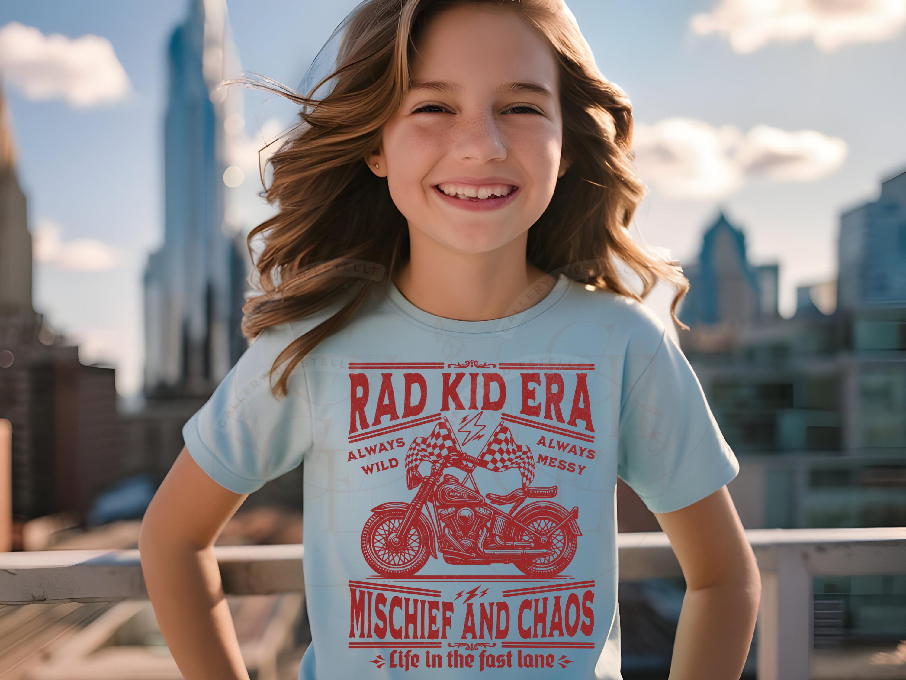 Rad Kid Era PNG, Mischief and Chaos Art, Vintage Rebel Biker Kid ...