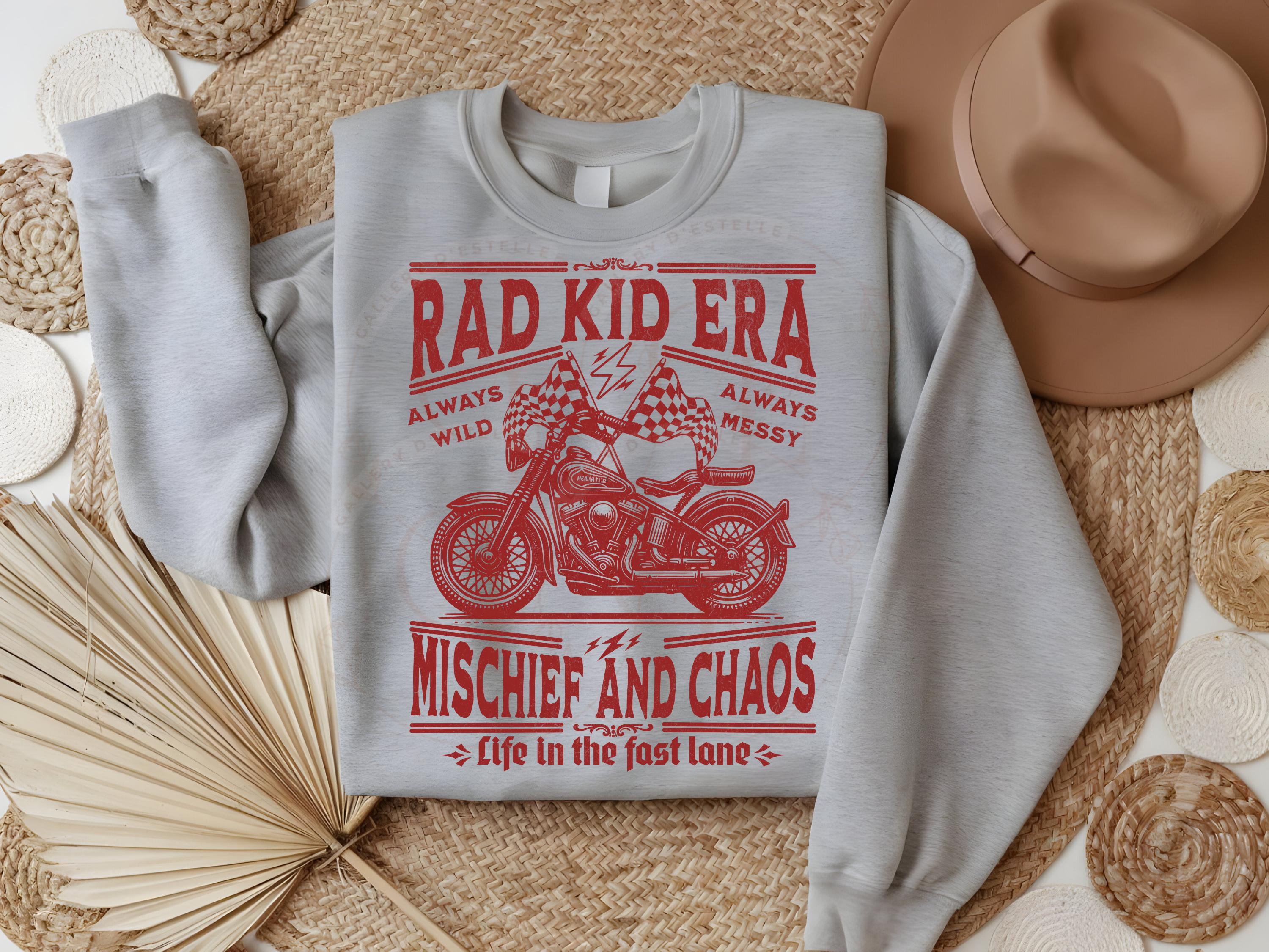 Rad Kid Era PNG, Mischief and Chaos Art, Vintage Rebel Biker Kid ...
