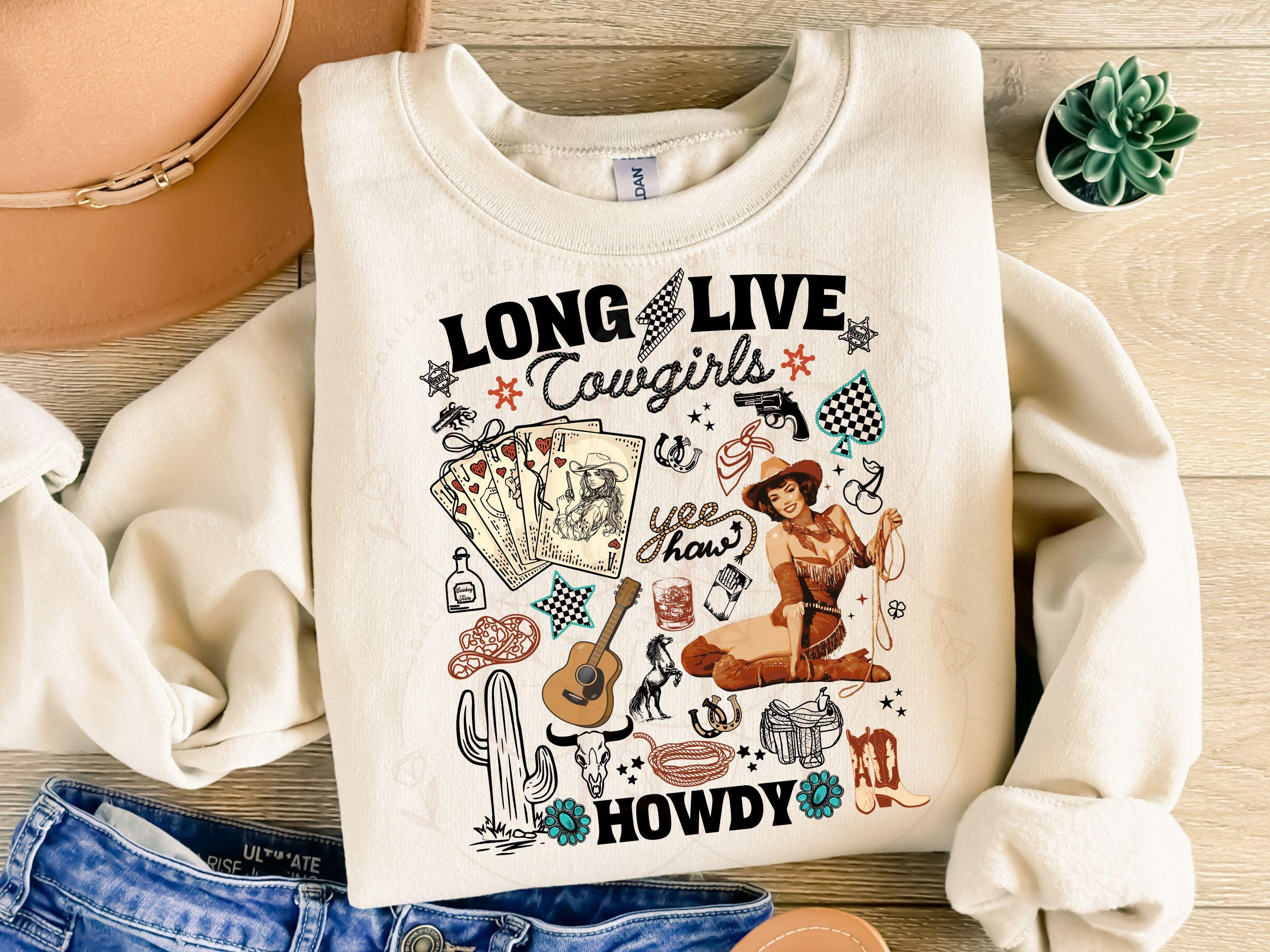 Long Live Cowgirls PNG, Western Retro Cowgirl Collage, Trendy Rodeo ...