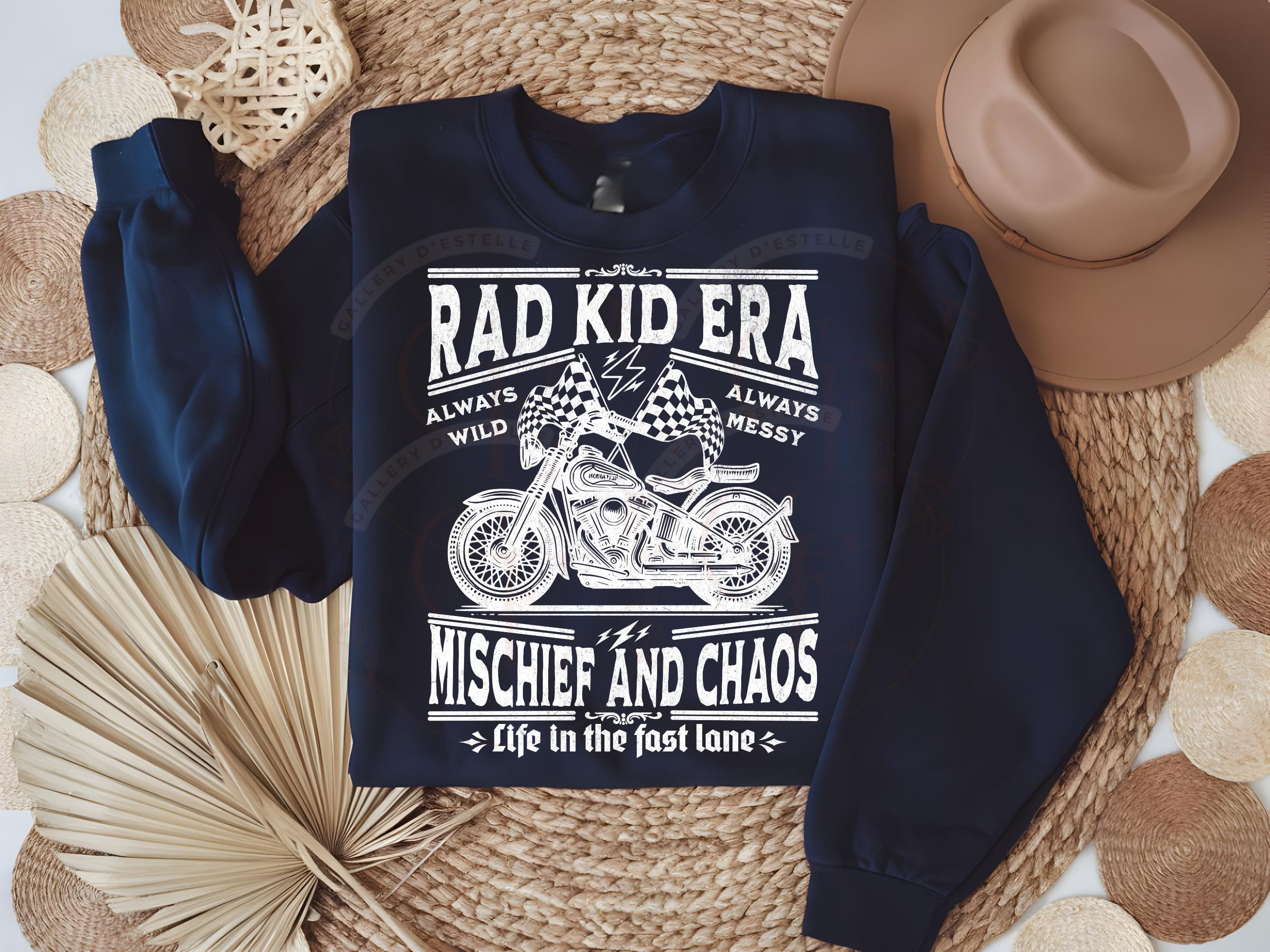 Rad Kid Era PNG, Mischief and Chaos Art, Vintage Rebel Biker Kid ...
