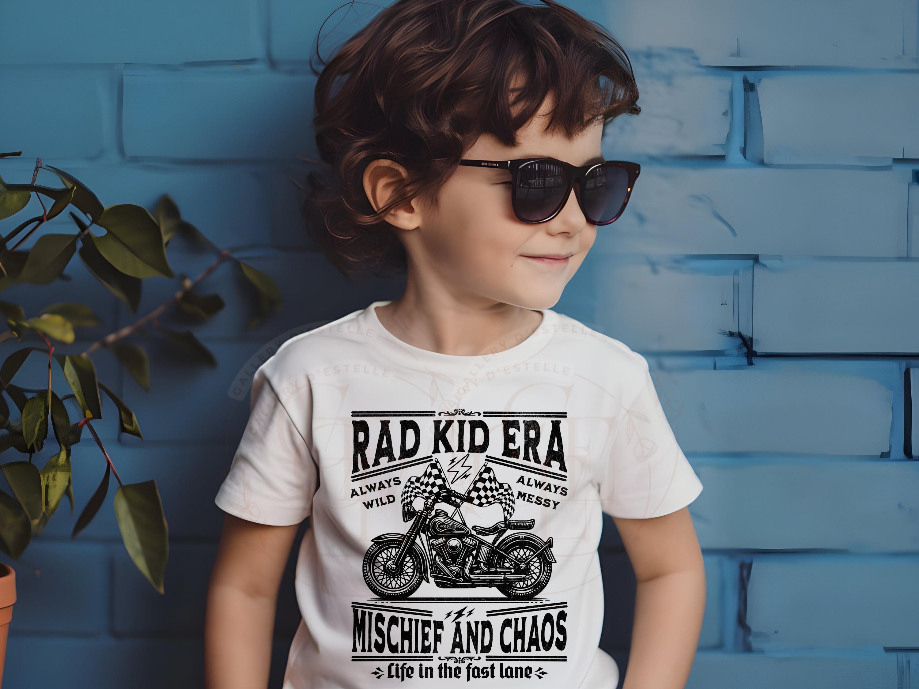 Rad Kid Era PNG, Mischief and Chaos Art, Vintage Rebel Biker Kid ...