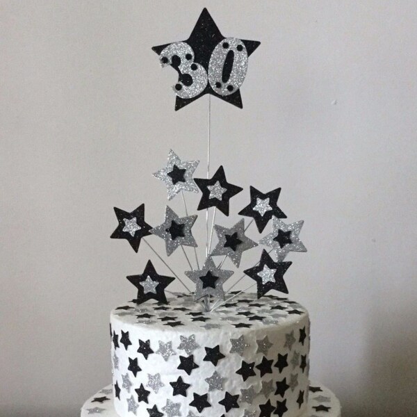 Gold Star Cake Topper - Etsy