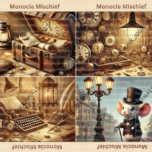 Monocle Mischief: A Curious Critter Collection - 16 File Digital ...