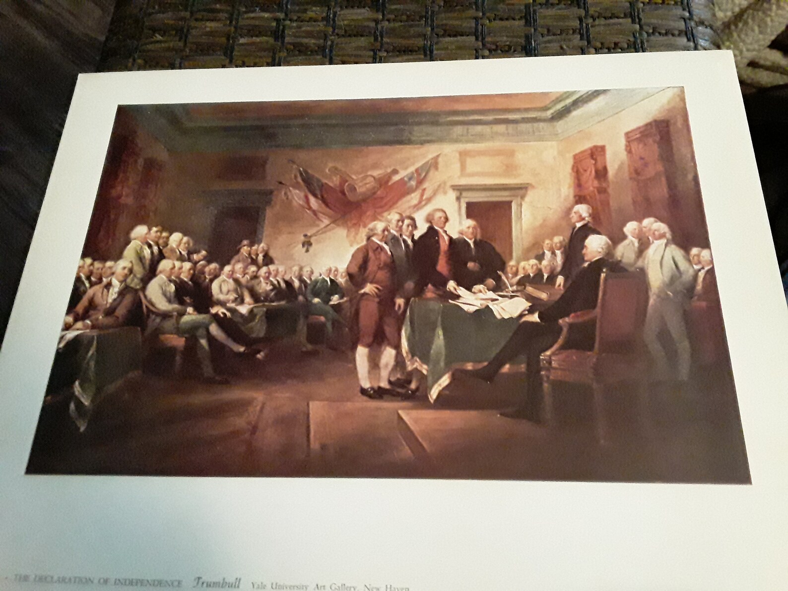 Vintage Fine Art Color Print The Declaration of Independence | Etsy