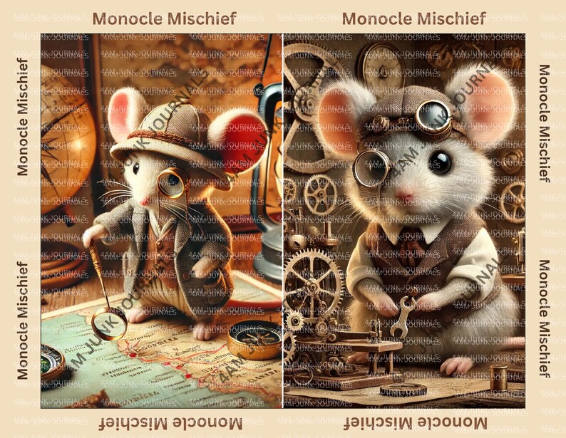 Monocle Mischief: A Curious Critter Collection - 16 File Digital Collection + Bonus Happy Mail ...