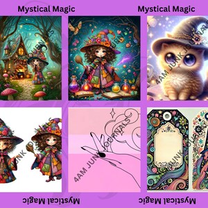 Mystical Magic: A Whimsical Witch Collection - Digital 40 Image Bundle ...