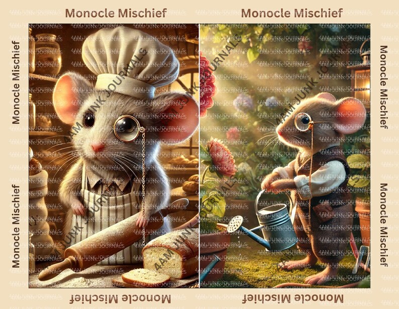 Monocle Mischief: A Curious Critter Collection - 16 File Digital ...