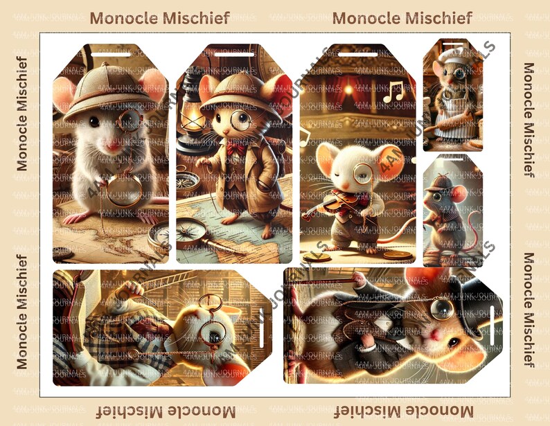 Monocle Mischief: A Curious Critter Collection - 16 File Digital ...