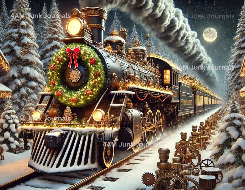 Gears & Garland: A Steampunk Christmas Collection - 18 Full Page Images ...
