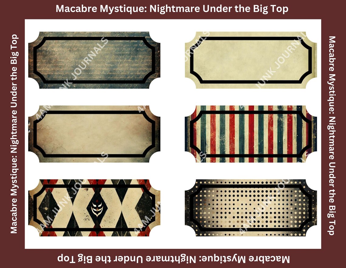 Macabre Mystique: Nightmare Under the Big Top Digital Circus Ephemera ...