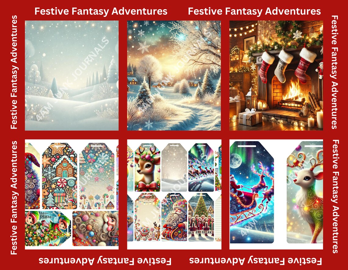 Festive Fantasy Adventures: 48 Whimsical Winter Images & Tags for ...